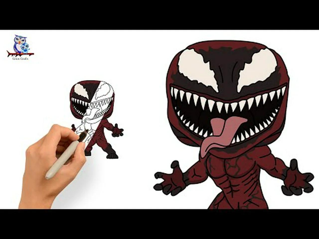 How To Draw Carnage Symbiote Step by Step - Easy Art Tutorial