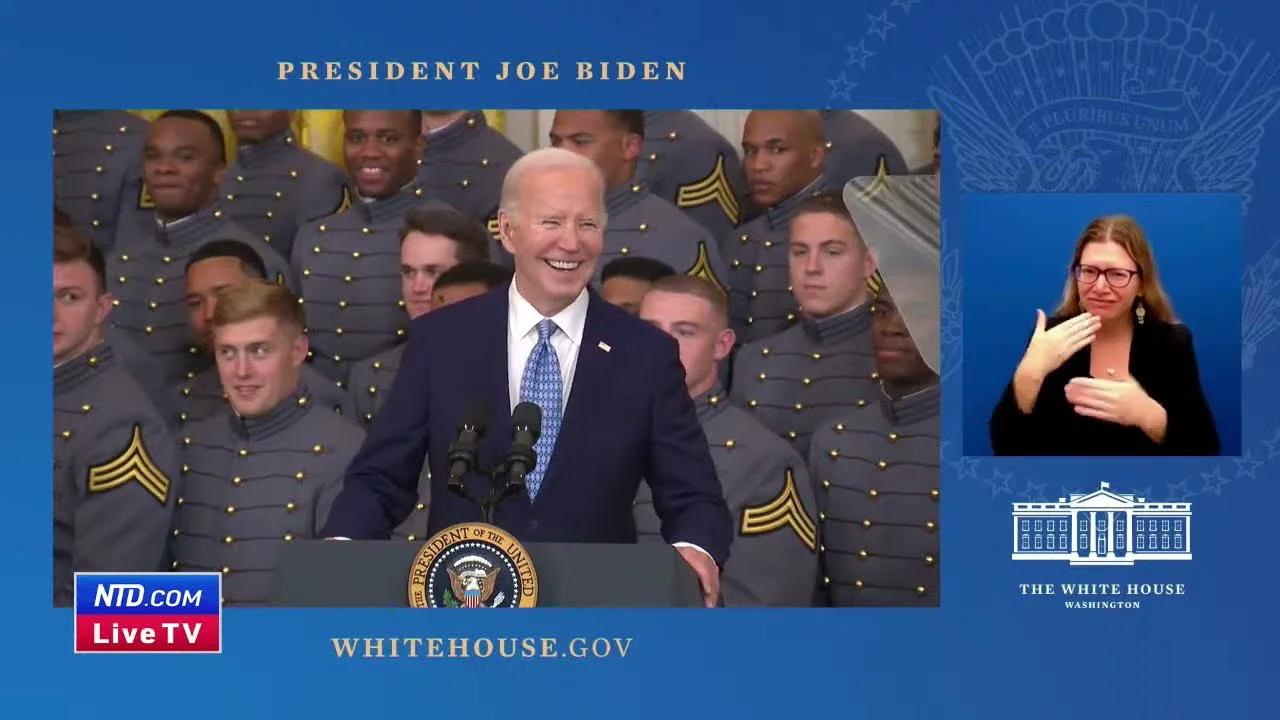 LIVE: Biden Presents Trophy to Army Black Knights at White House