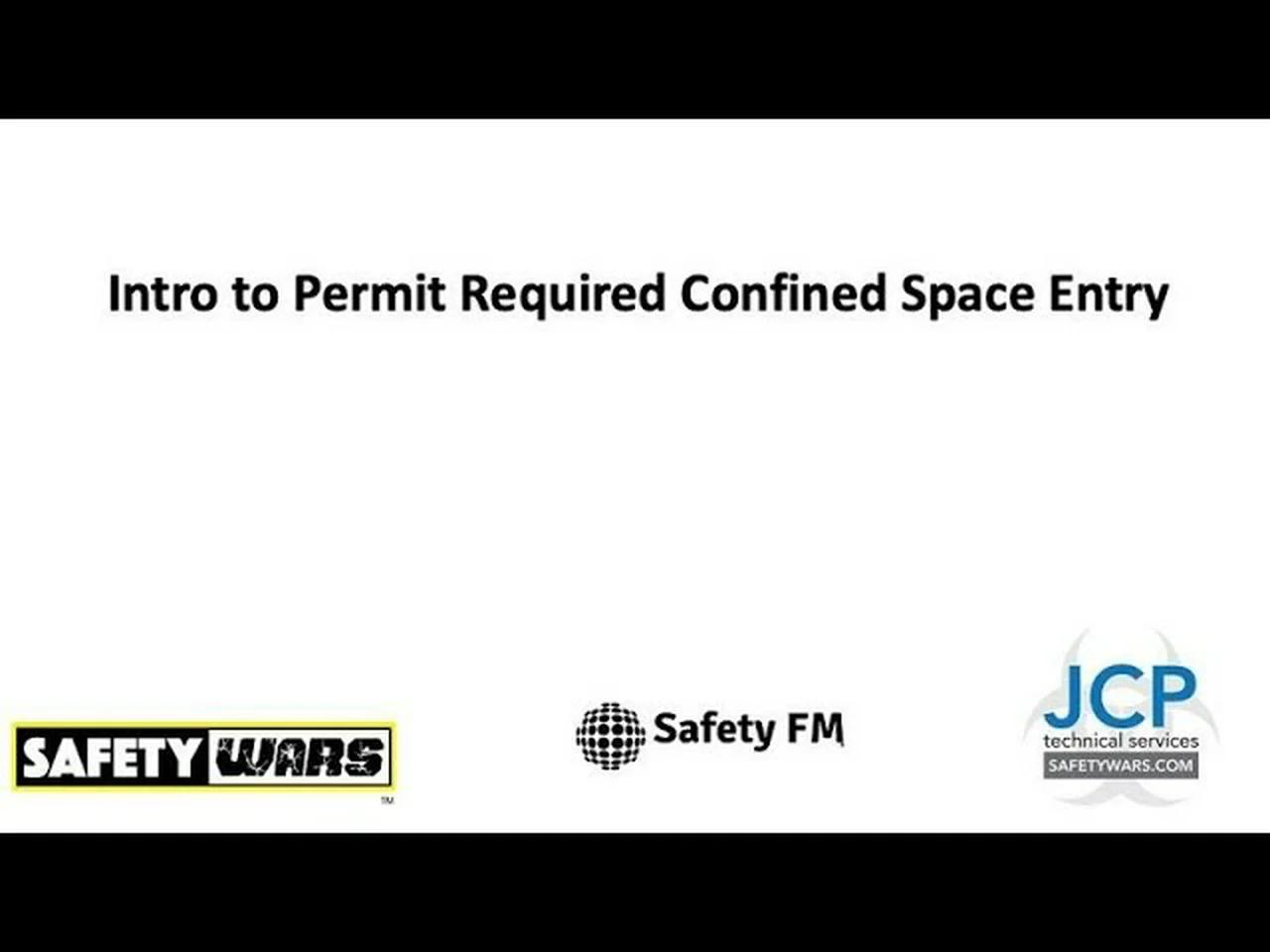 Intro To Confined Space Entry