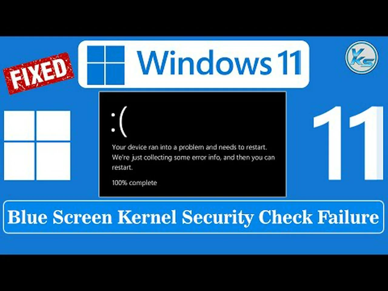 How To Fix Windows 11 Black Screen Kernel Security Check Failure