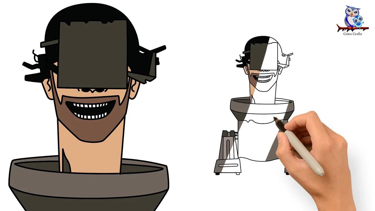 How to Draw Flamethrower Skibidi Toilet - Step by Step
