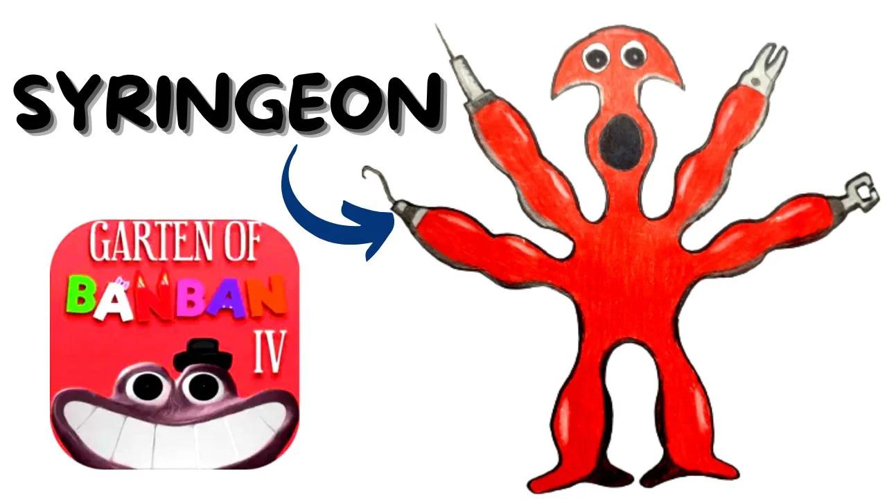 Cómo DIBUJAR a😱SYRINGEON PERSONAJE SECRETO de de GARTEN of BANBAN 4 ...