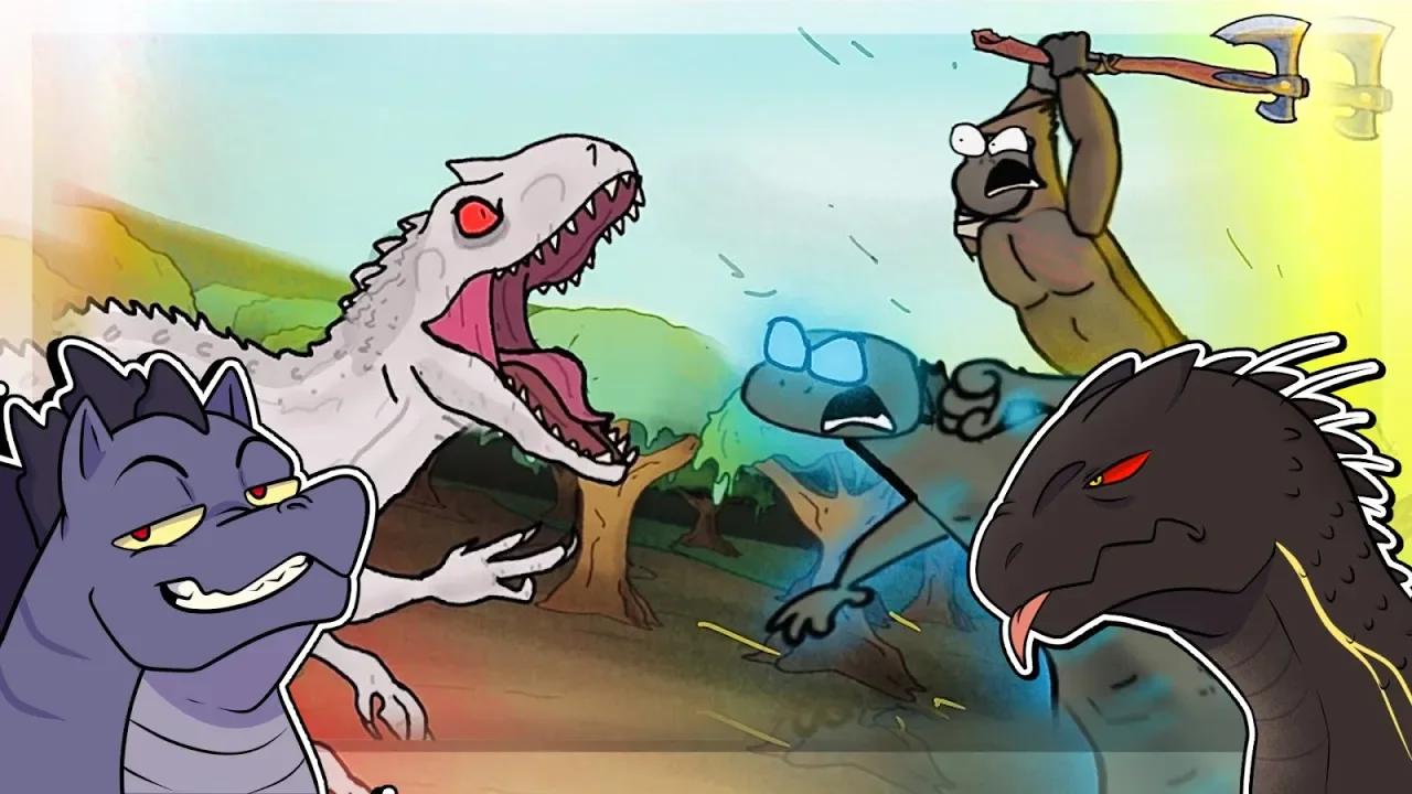 Godzilla & Indoraptor React to GODZILLA vs MONKEY - Part 29 (Indominus Rex)