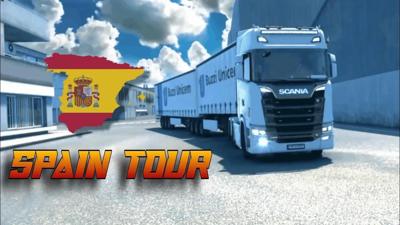 Euro Truck Simulator 2 - Spain Tour | Scania Truck with Double Trailer | ets2