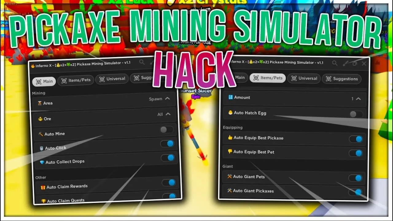 Pickaxe Mining Simulator SCRIPT / HACK | Auto Farm, Auto Hatch Eggs & More | *PASTEBIN 2023*
