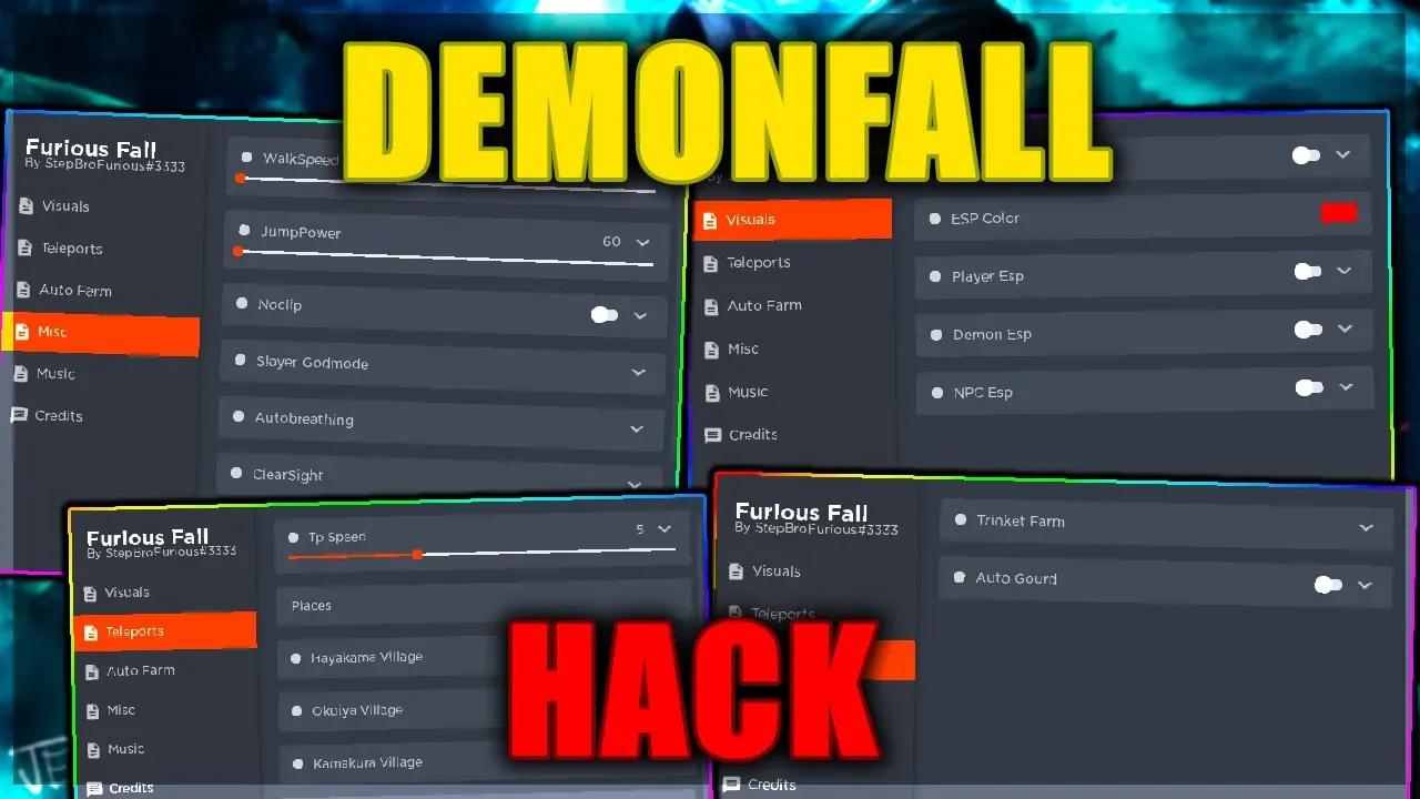 ROBLOX DEMONFALL HACK SCRIPT GUI | WORKING