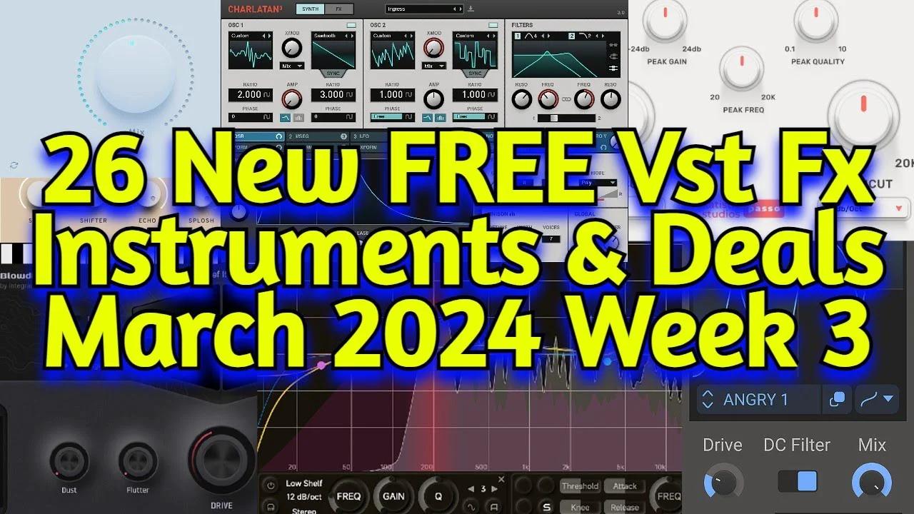 26 Best New FREE VST Plugins, Vst Instruments, Sample Packs & Plugin Deals - MARCH 2024 Week 3