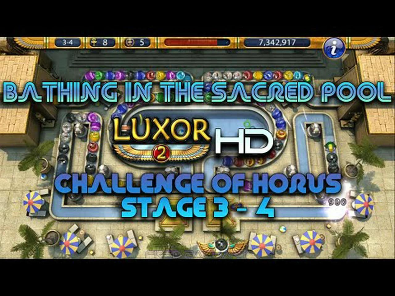 Luxor 2 HD [2012] | Challenge of Horus - Stage 3 - 4 : Bathing in the Sacred Pool