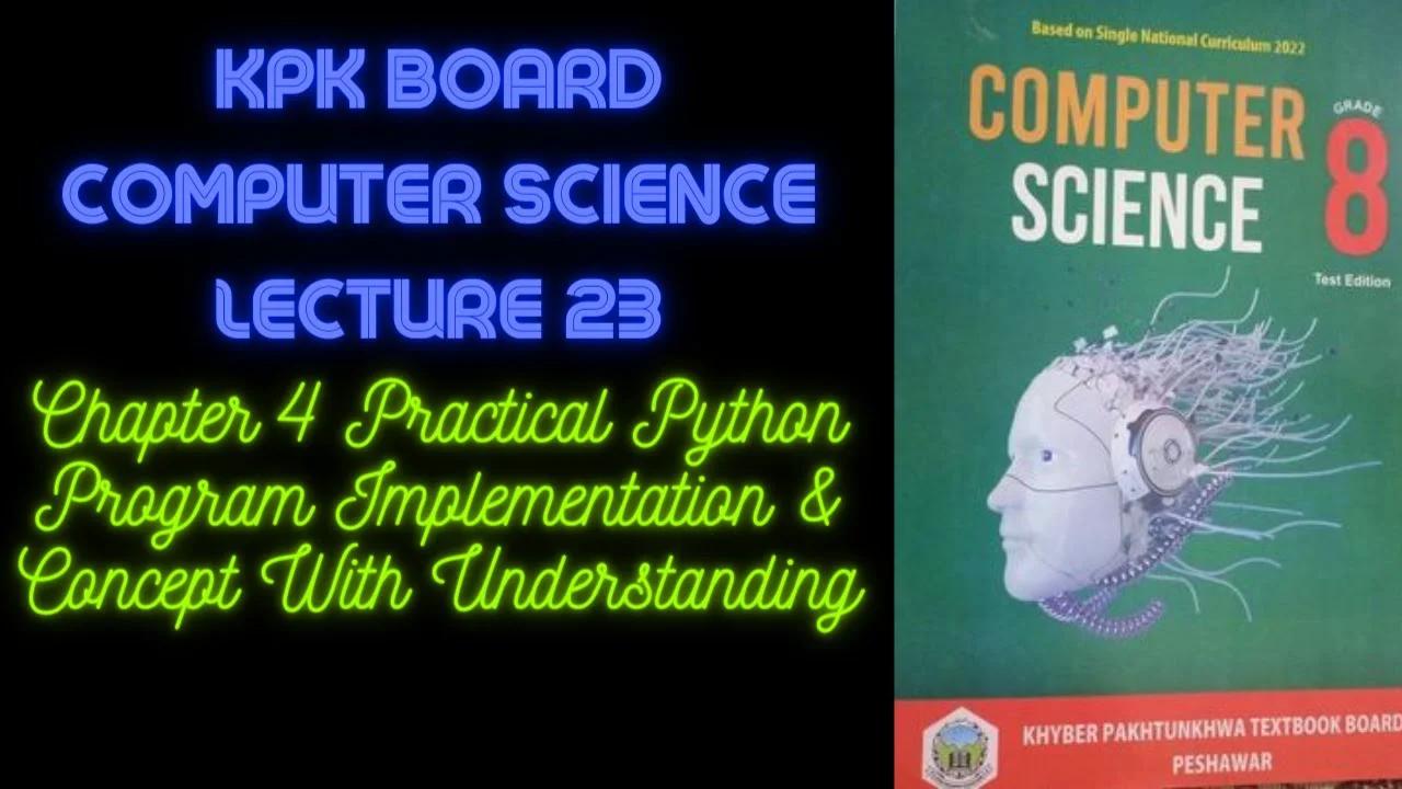 KPK Board Class 8 Computer Science Lecture 23