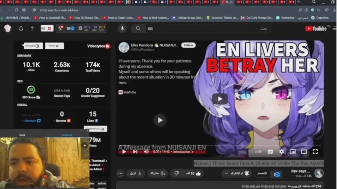otaku national anime reactions Nijisanji Threw Selen Tatsuki Dokibird ...