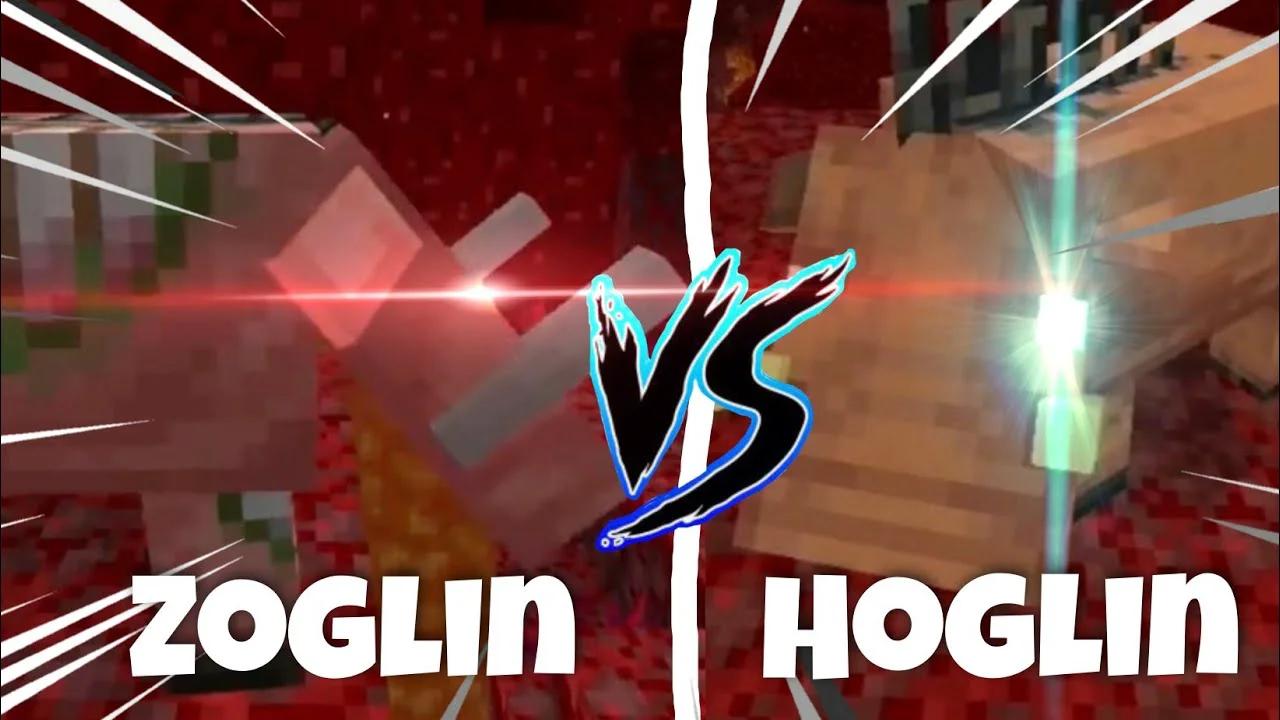 ZOGLIN Vs HOGLIN Minecraft MOB BATTLE #1