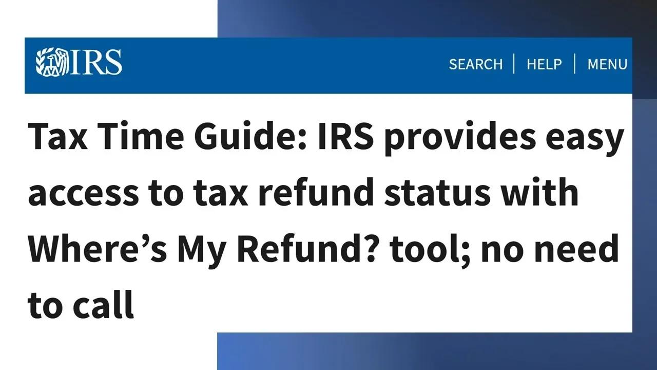 Tax Time Guide: IRS provides easy access to tax refund status with ...