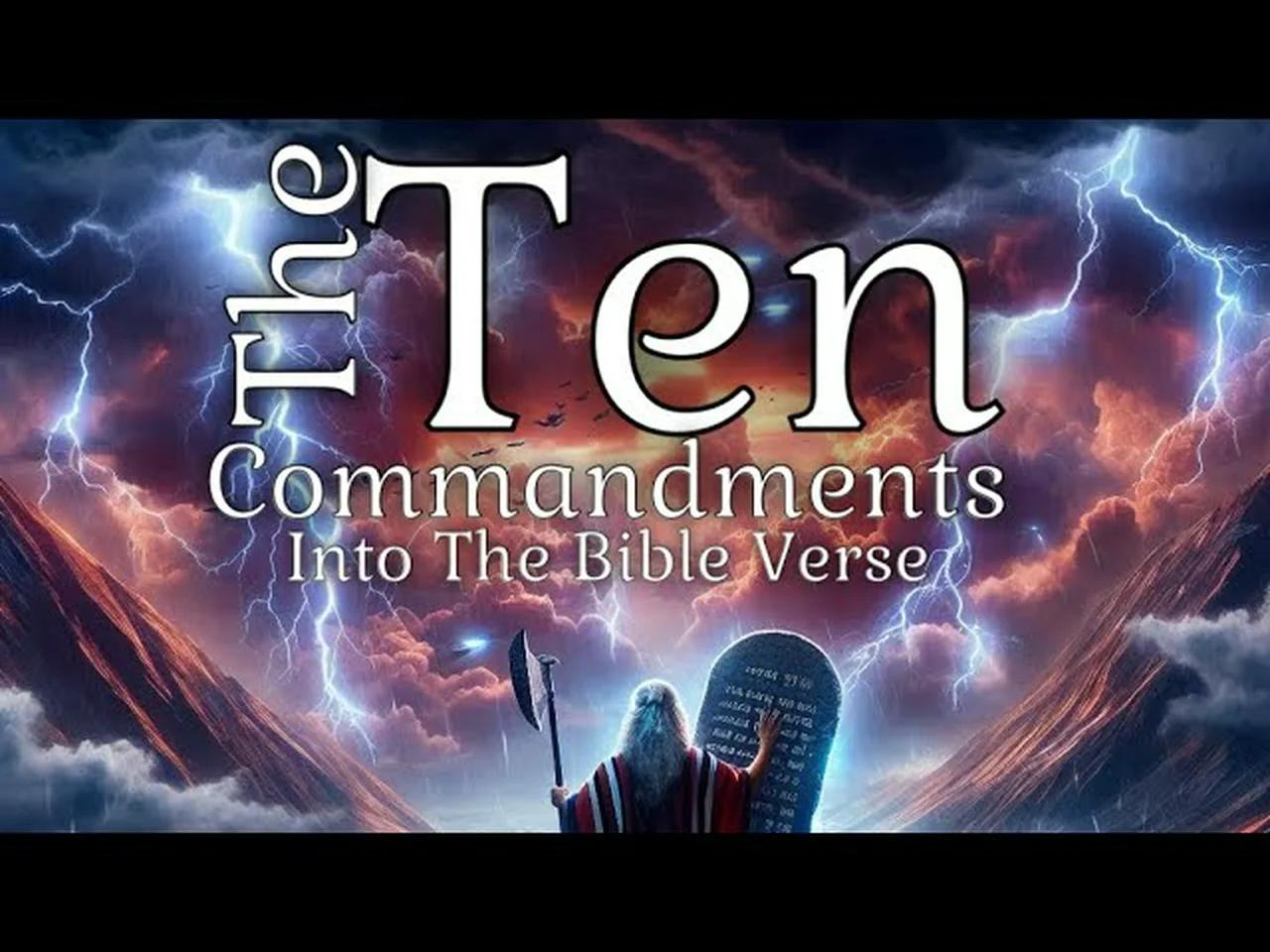 The Ten Commandments given by God to Moses on Mt. Sinai.