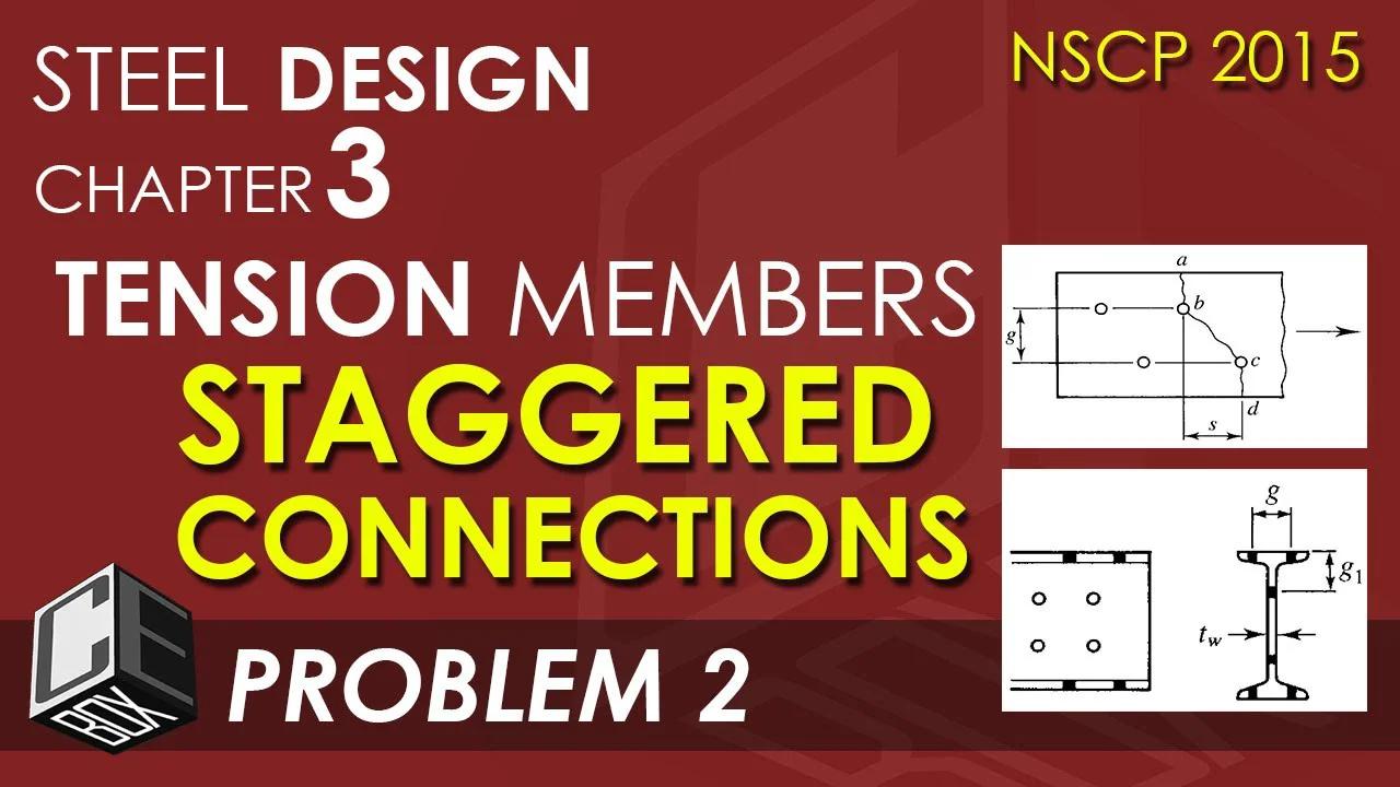Steel Design Chapter 3 Staggered Connections Problem 2 (PH)