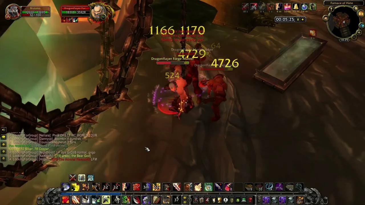 WOW Classic WOTLK Warrior Instance Levelling Utgarde Keep Solo XP 73+