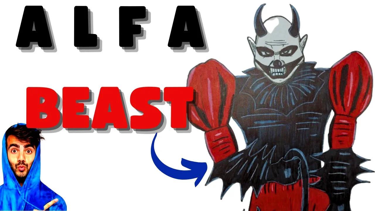 Como DIBUJAR a ALFA BESTIA Payaso de la DEEP WEB (Fede Vigevani) Drawing ALFA BEAST