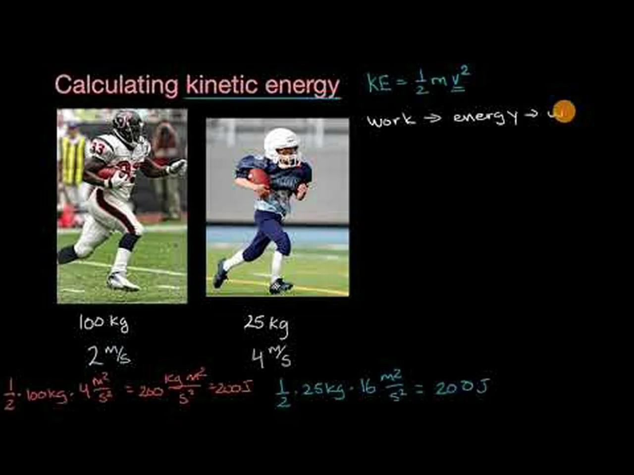 Calculating kinetic energy | Modeling energy | High school physics ...