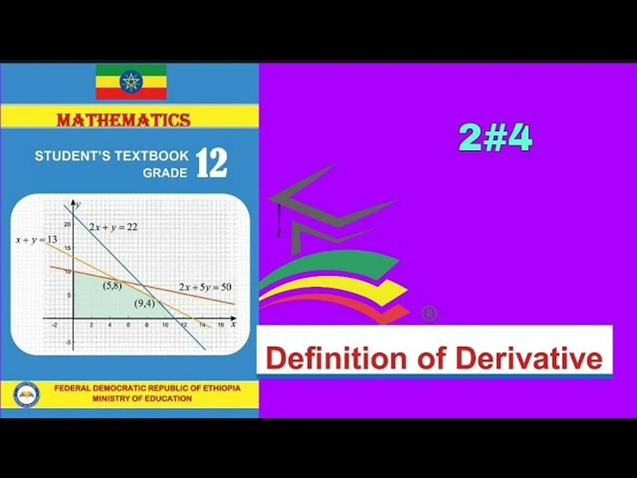 Ethiopian Grade 12 Maths 2#4 derivative
