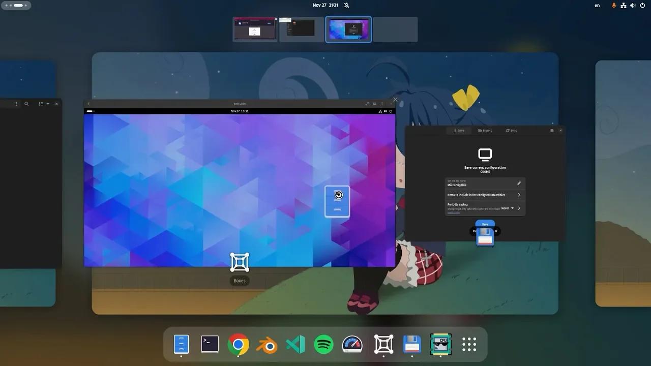 Sync desktop settings with Save Desktop app | GNOME 45