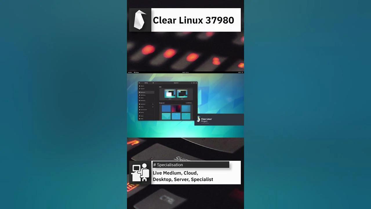 Clear Linux 37980 Quick Overview #shorts