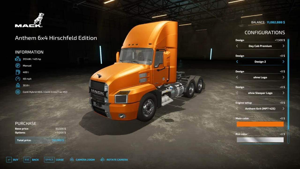 HIP Anthem Hirschfeld Edition v1.0.0.5 TRUCK MOD REVIEW FS22 FARMING ...