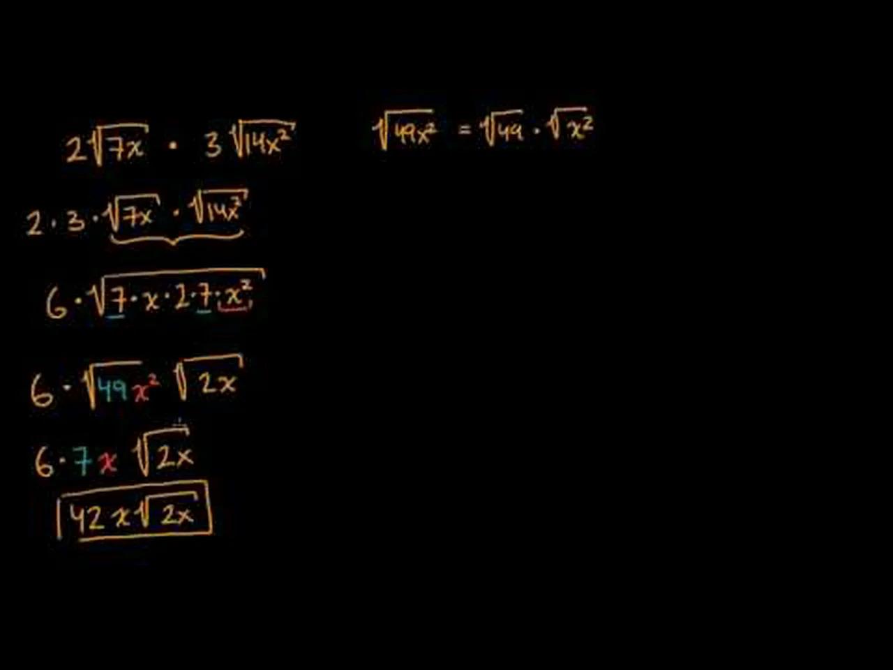 Simplifying square-root expressions | Mathematics I | High School Math ...