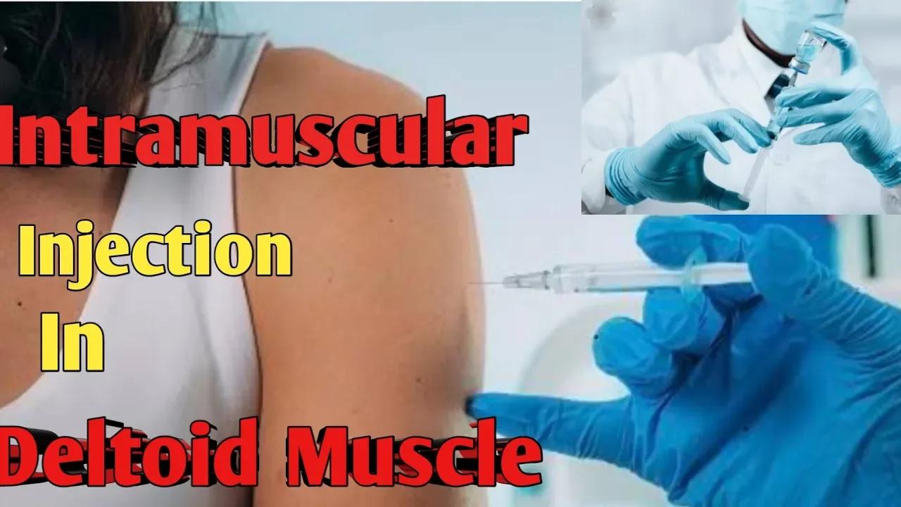 Intramuscular Injection In Deltoid Muscle With English Subtitles | I.M ...