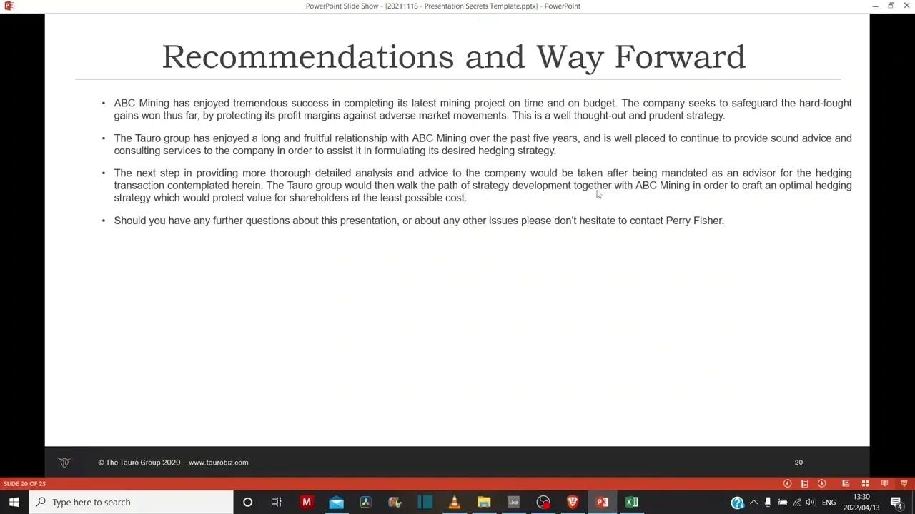 Presentation Secrets 9 Recommendations And Way Forward