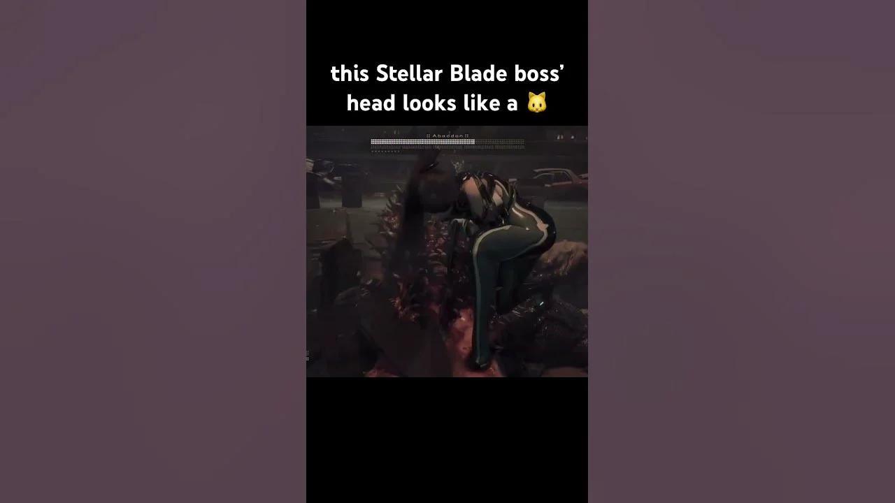 this Stellar Blade boss’ head looks like a 🐱