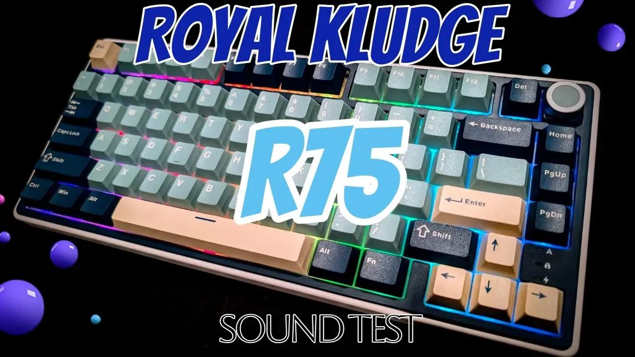 Royal Kludge R75 RK Cream/Chartreuse Linear Sound Test