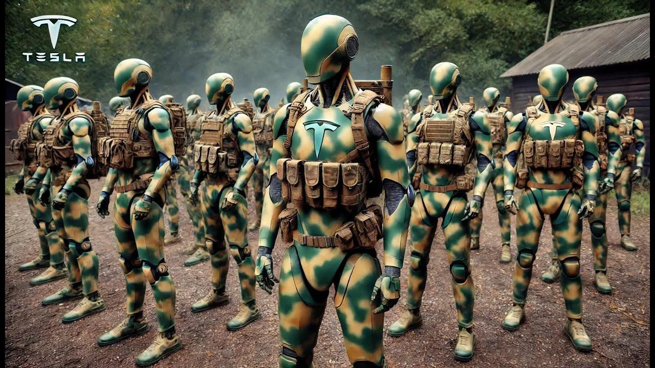 🟩 TESLA TACTICAL FIGHTING ROBOTS!