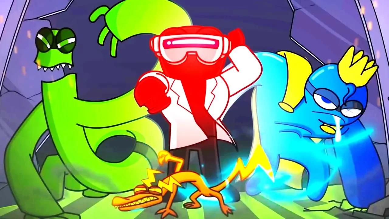 The Rainbow Friends Become Superheroes Cartoon Animation By Gametoons