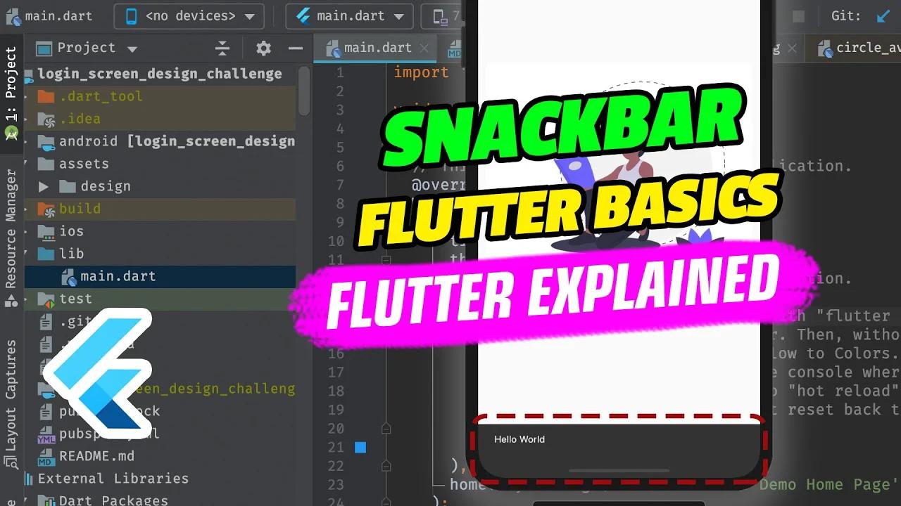 Snackbar In Flutter Flutter Basics