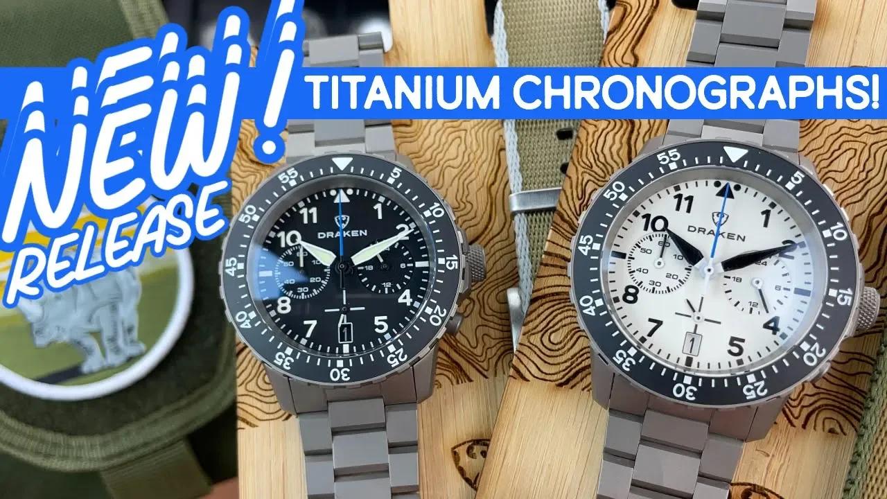 NEW RELEASE! DRAKEN Kruger Full Titanium Mecha Quartz Chronograph Watch ...