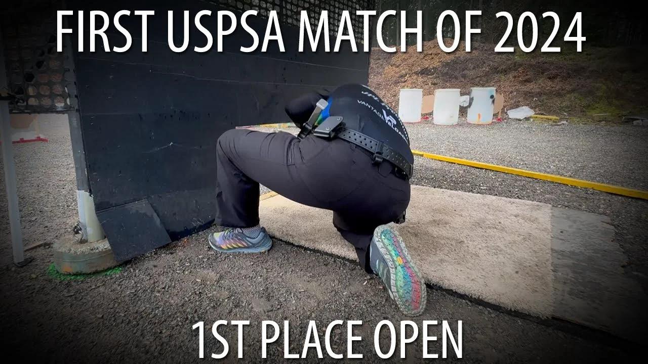 First USPSA Match of 2024 while still in pain from left lateral epicondylitis - Open Division Win!