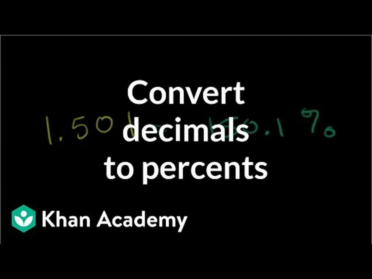Converting decimals to percents example 2 | Decimals | Pre-Algebra ...