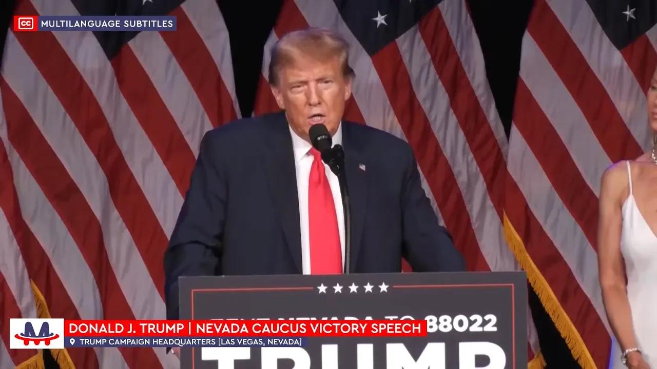 🇺🇸 Donald Trump | Nevada 2024 Caucus Victory Speech (Subtitles) [CC]