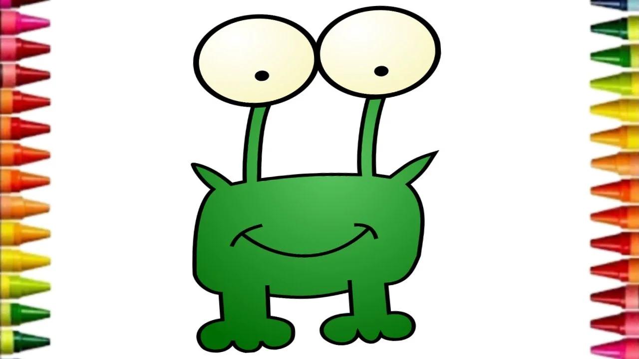 How To Draw A Monster For Kids | Easy And Step By Step || #howtodraw # ...