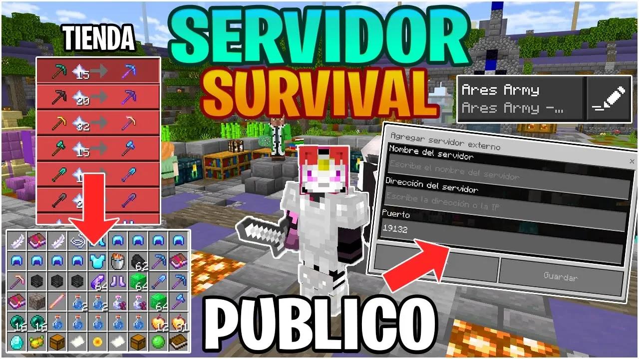 😱Nuevo SERVIDOR de MINECRAFT SURVIVAL de BEDROCK y JAVA - Servidores ...