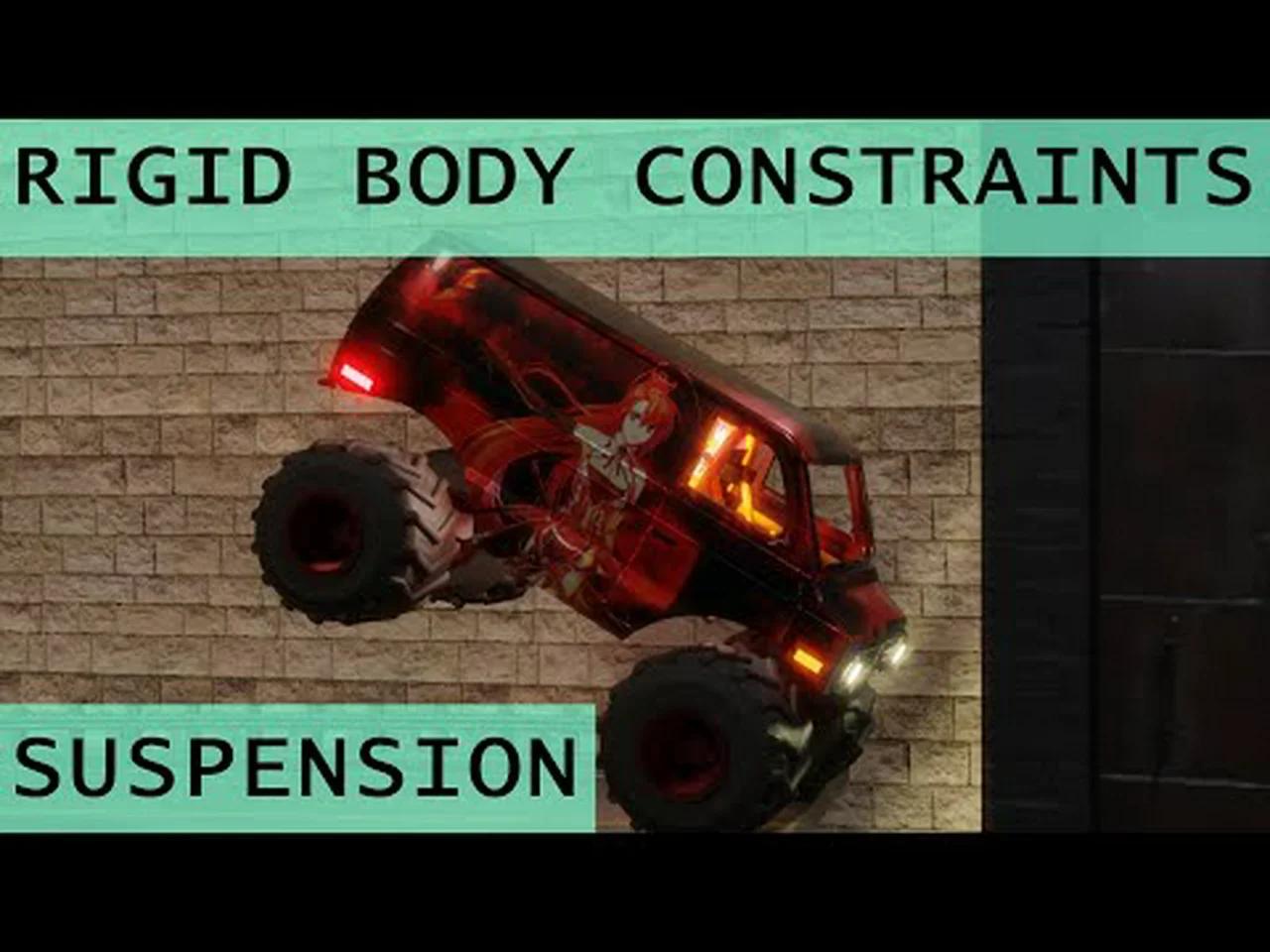 Rigid Body Constraint Based Monster Truck Suspension - Blender