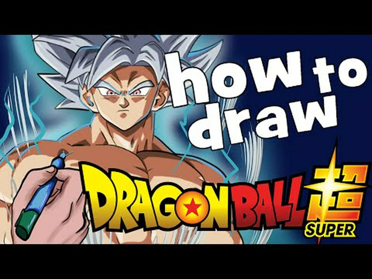 ANIME TUTORIAL HOW TO DRAW GOKU (ULTRA INSTINCT DOMINATED) easy STEP BY ...