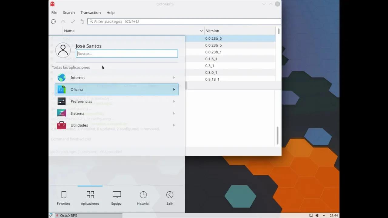 Instalar las aplicaciones de Calligra Suite por separado (Void Linux)