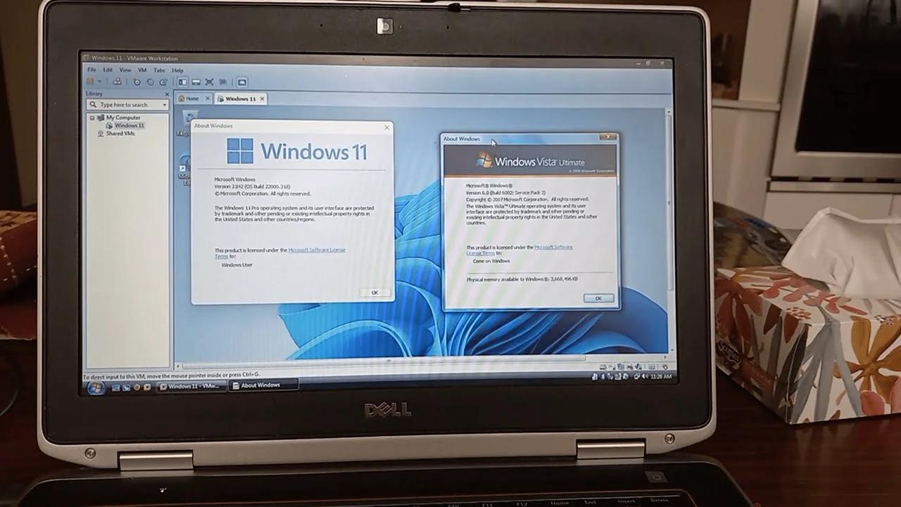 Installing Windows 11 inside Windows Vista
