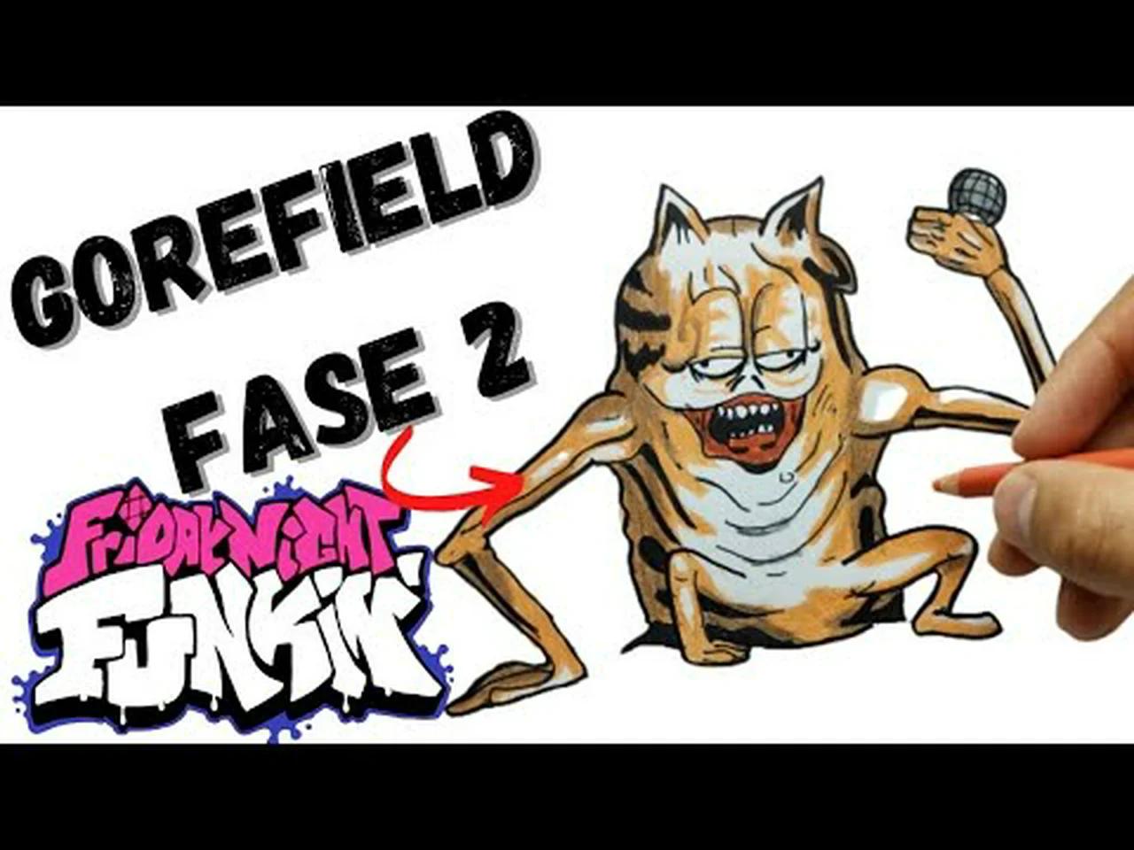 Cómo DIBUJAR a🙀GOREFIELD FASE 2 de FRIDAY NIGHT FUNKIN/How to DRAW ...