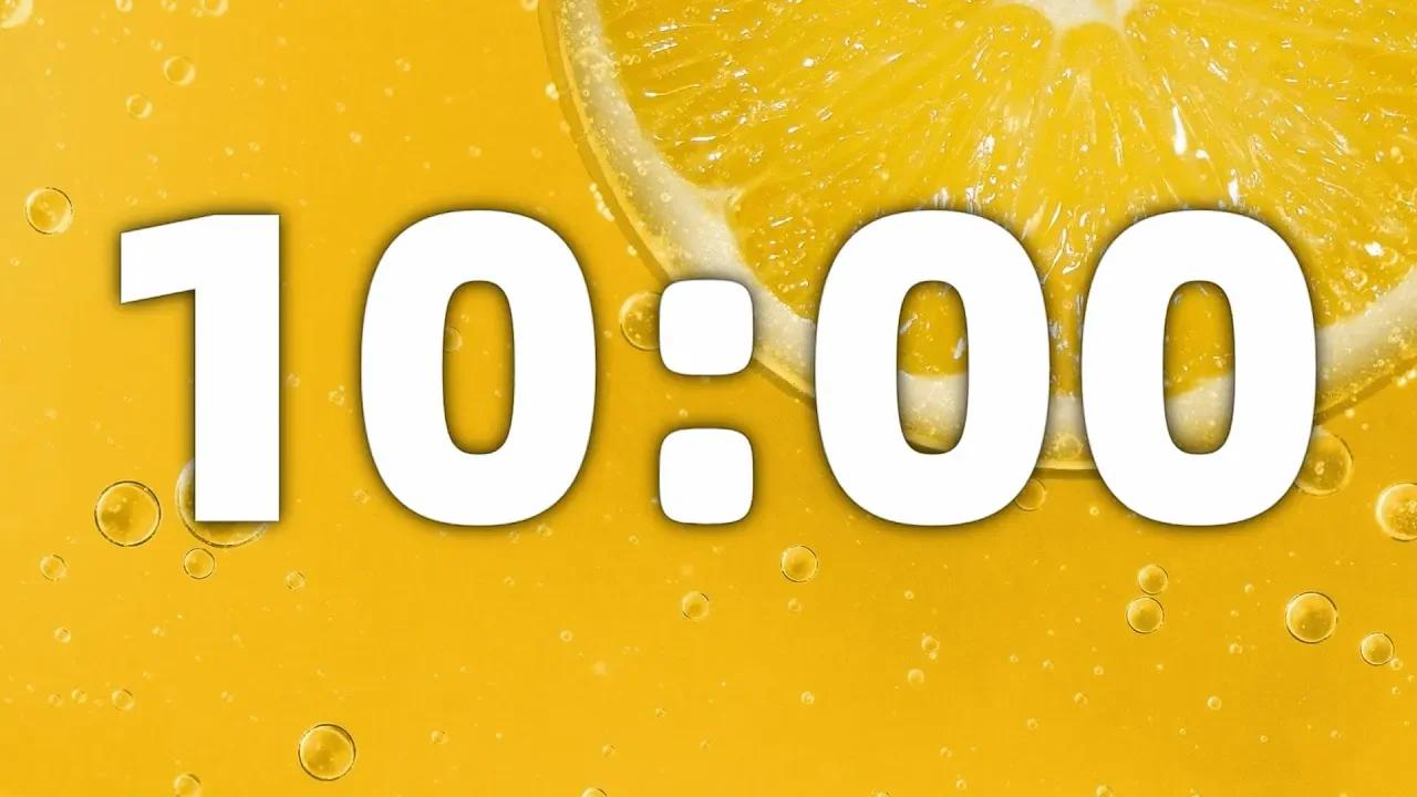 10 Minute Countdown Timer With Ticking Sound &Alarm Clock Sound