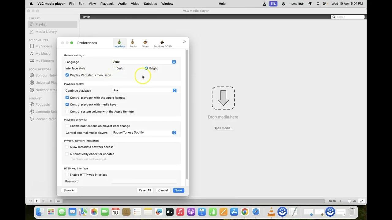 How to Enable Dark Mode in VLC Media Player on macOS Sonoma?