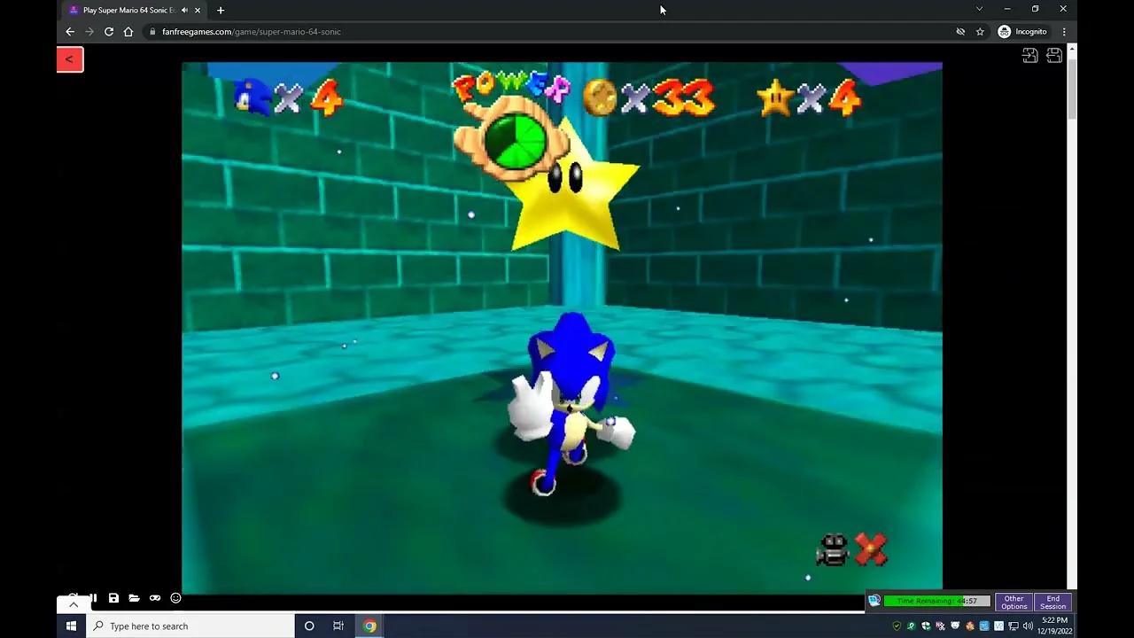 Sonic Gaming Sonic Plays Super Mario 64 Sonic Edition Original (Full Video)