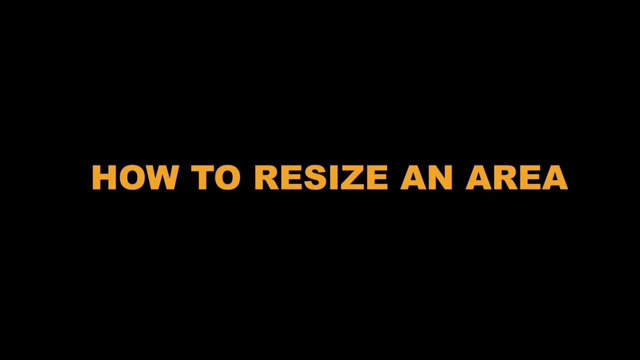 How to resize an area in Blender