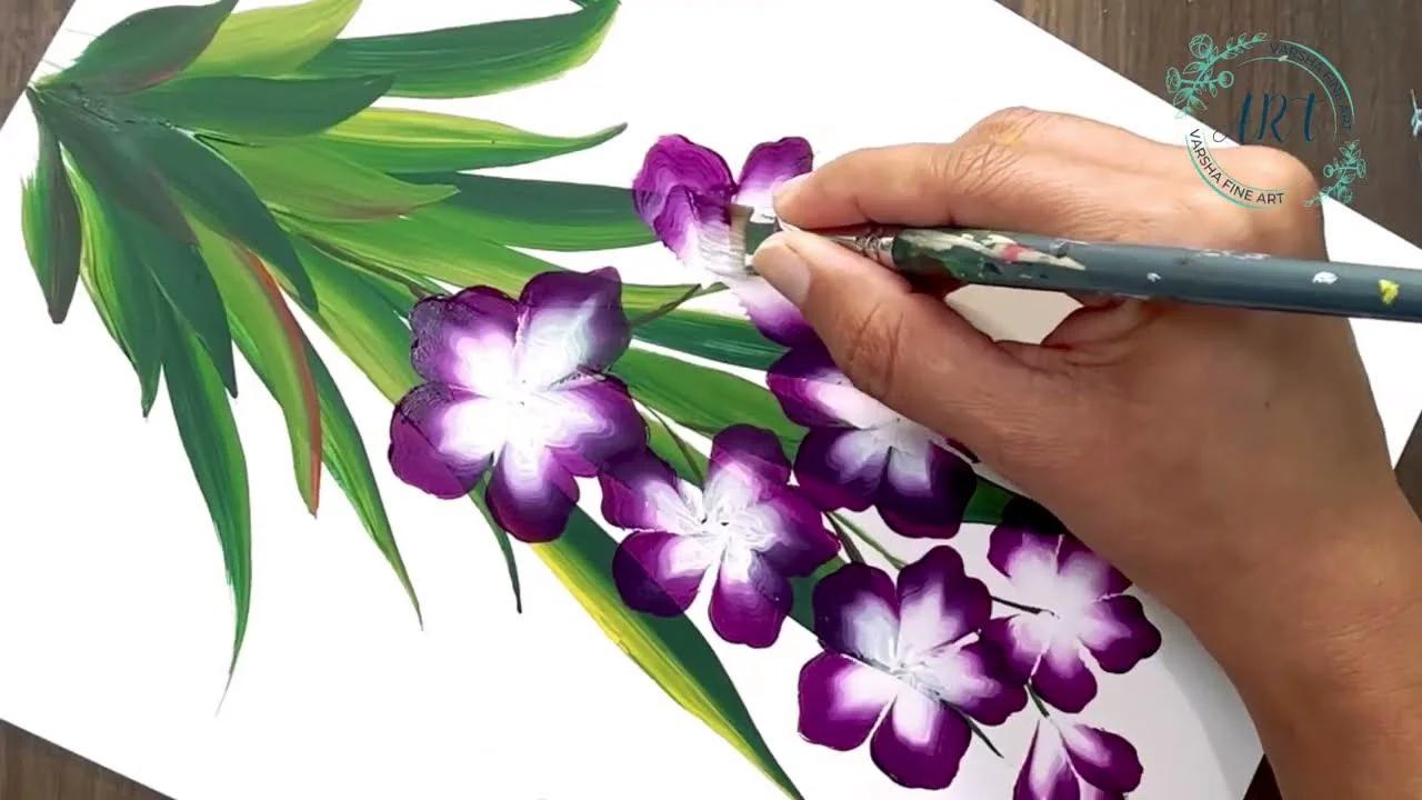 Mastering One Stroke Flowers Easy Acrylic Painting Tutorial For Beginners