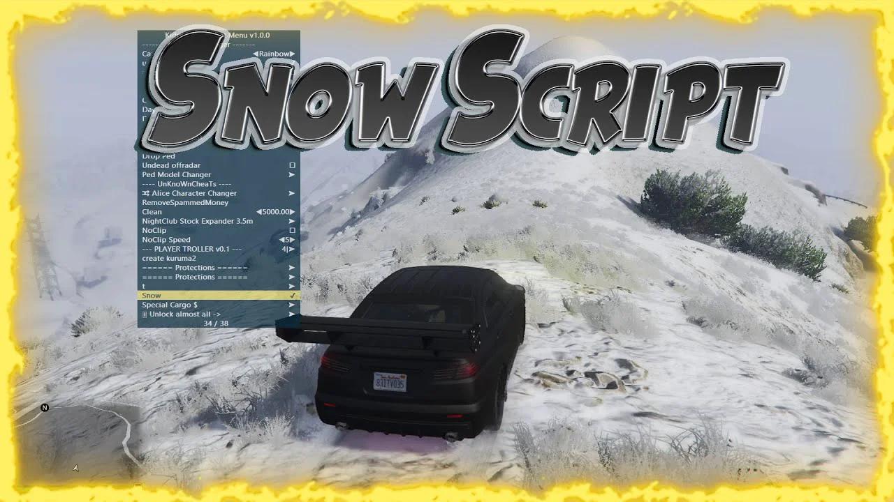 Snow Script for Kiddions Modest Menu - GTA5 Online